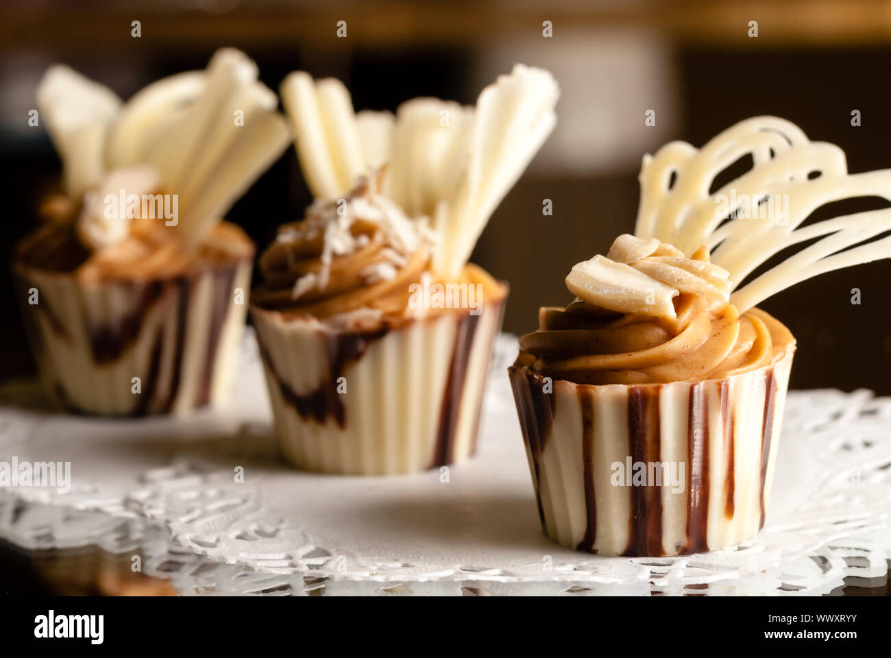 Luxury handmade white chocolate candy Stock Photo - Alamy