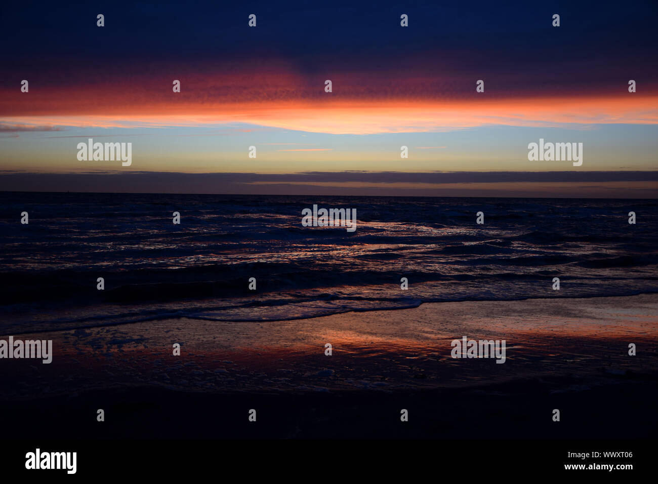 Evening at the North Sea Stock Photo - Alamy