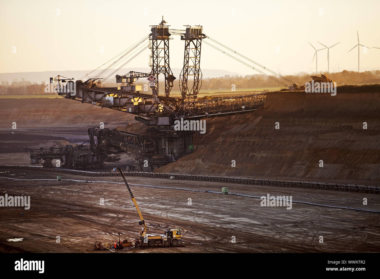 brown coal surface mining with bucket wheel excavator , Garzweiler ...