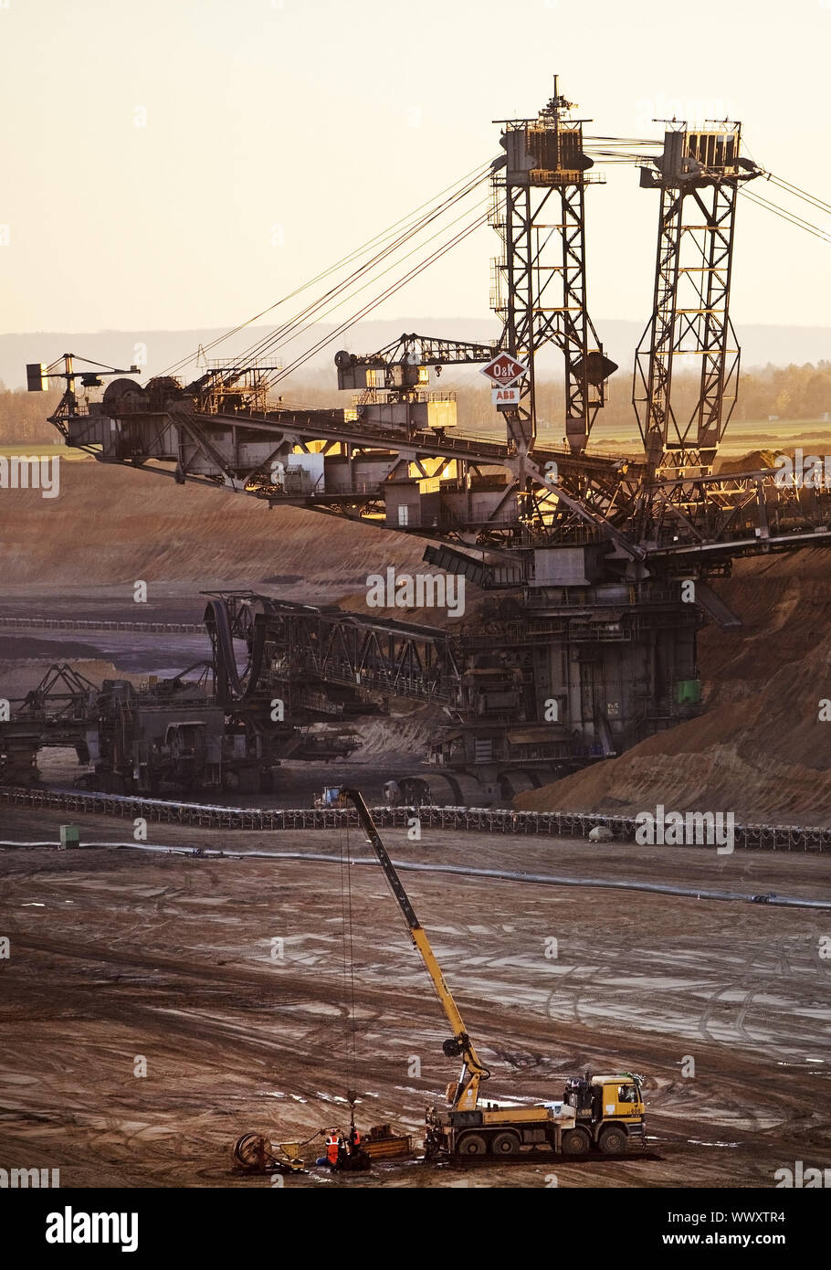 brown coal surface mining with bucket wheel excavator , Garzweiler ...