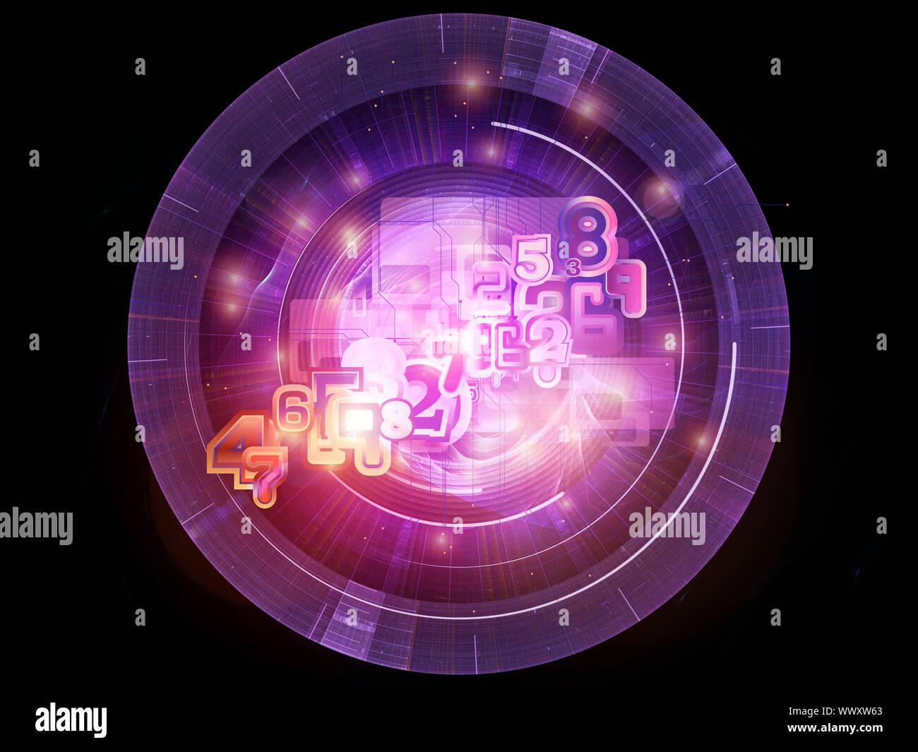 Backdrop composed of circular geometric shapes and abstract design ...
