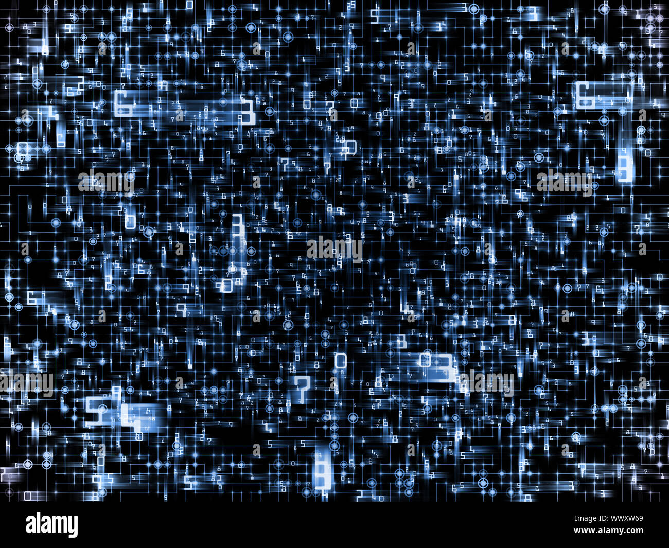 Artistic background made of network diagram lines and numeric elements ...
