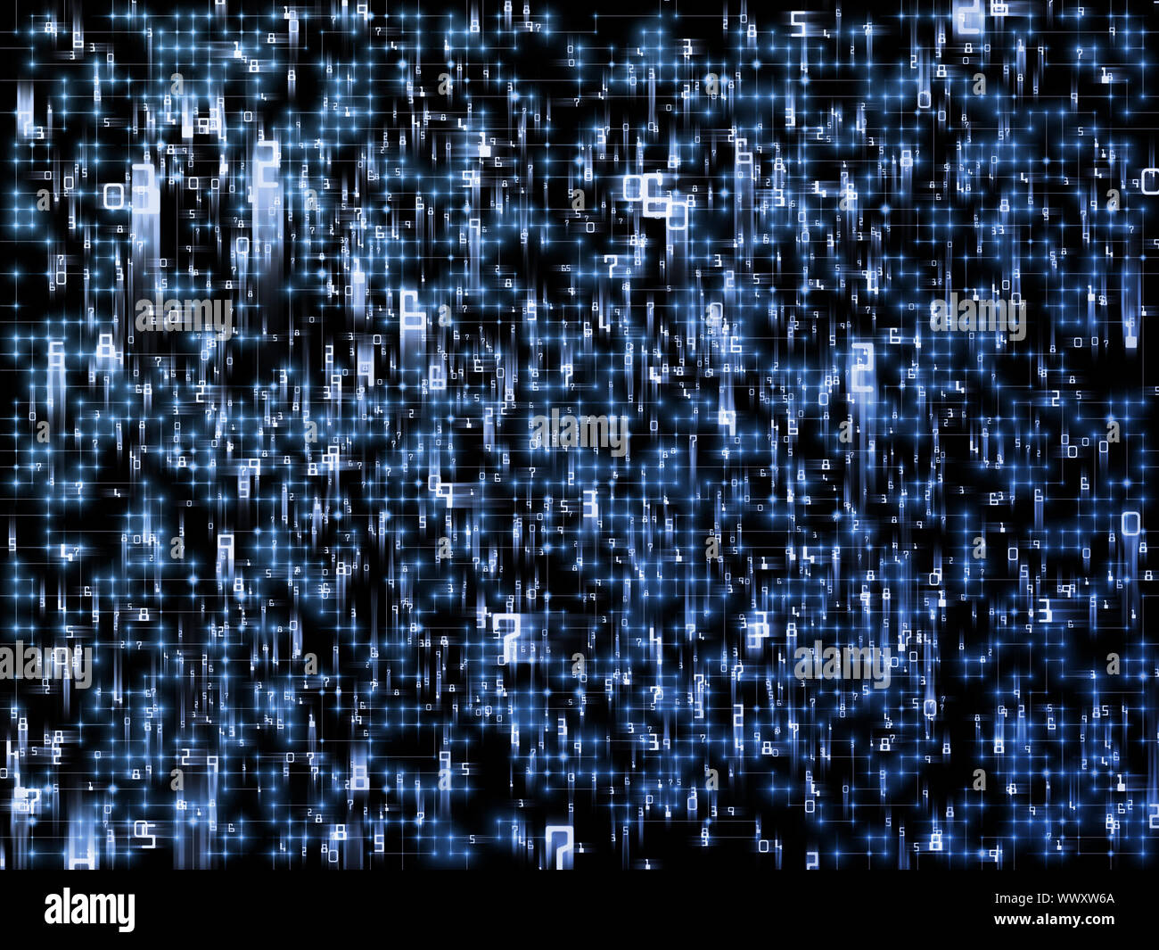 Artistic background made of network diagram lines and numeric elements ...