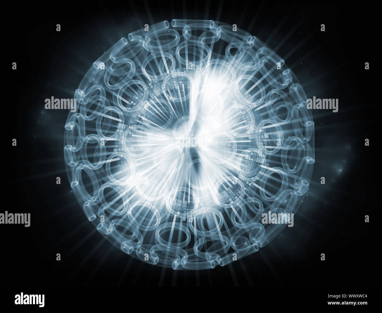 Combination of mechanical and organic elements as compimentary backdrop ...