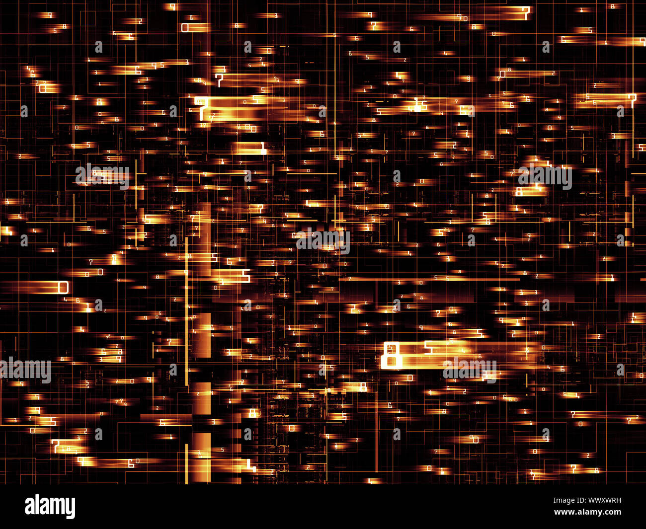 Artistic background made of network diagram lines and numeric elements ...