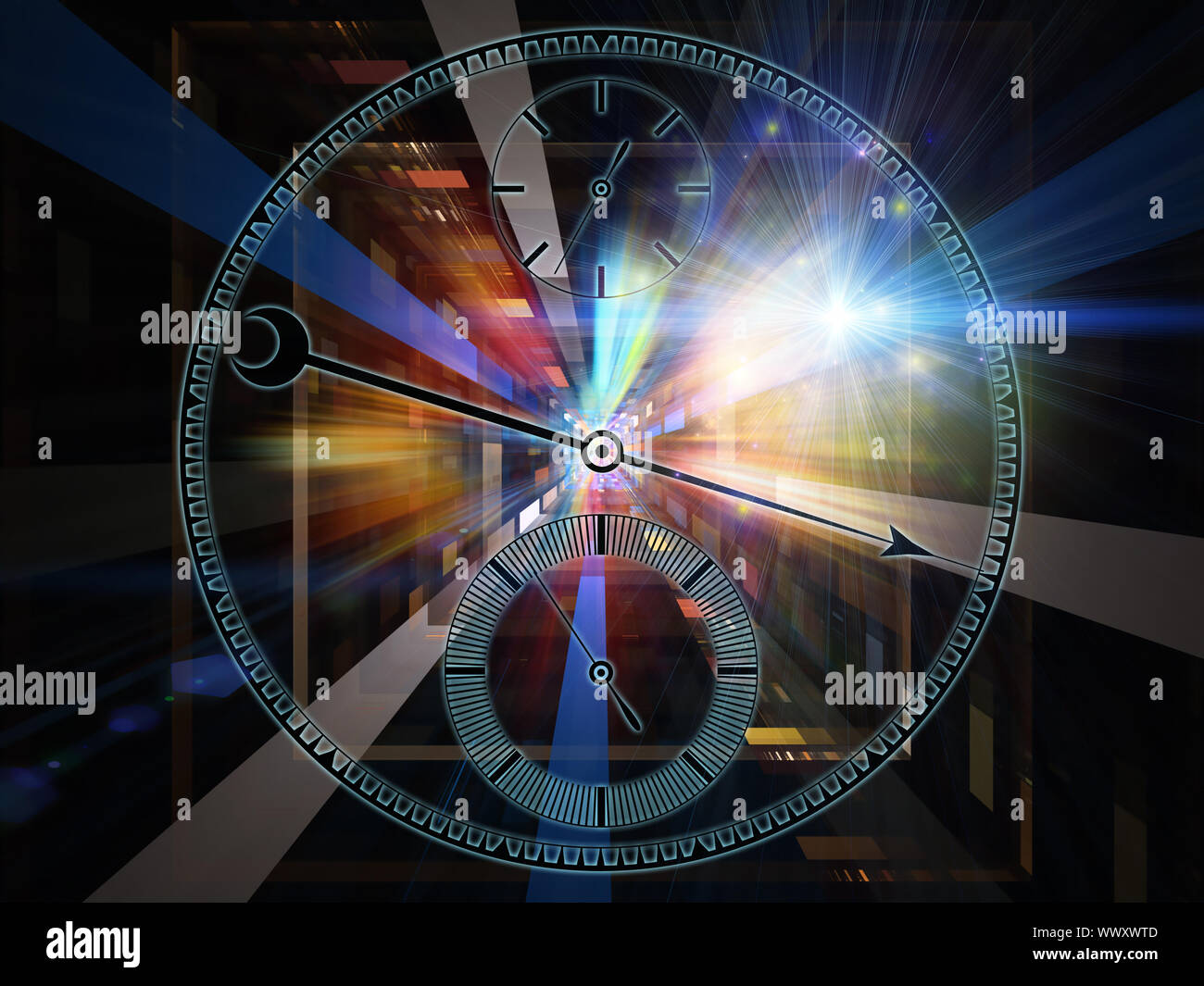 Design made of chronometer dial and abstract design elements on the ...