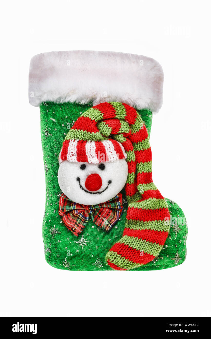 Christmas. Boot of St. Nicholas izolated on white Stock Photo - Alamy