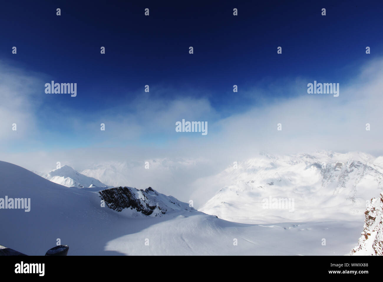 top of alps in sky Stock Photo - Alamy