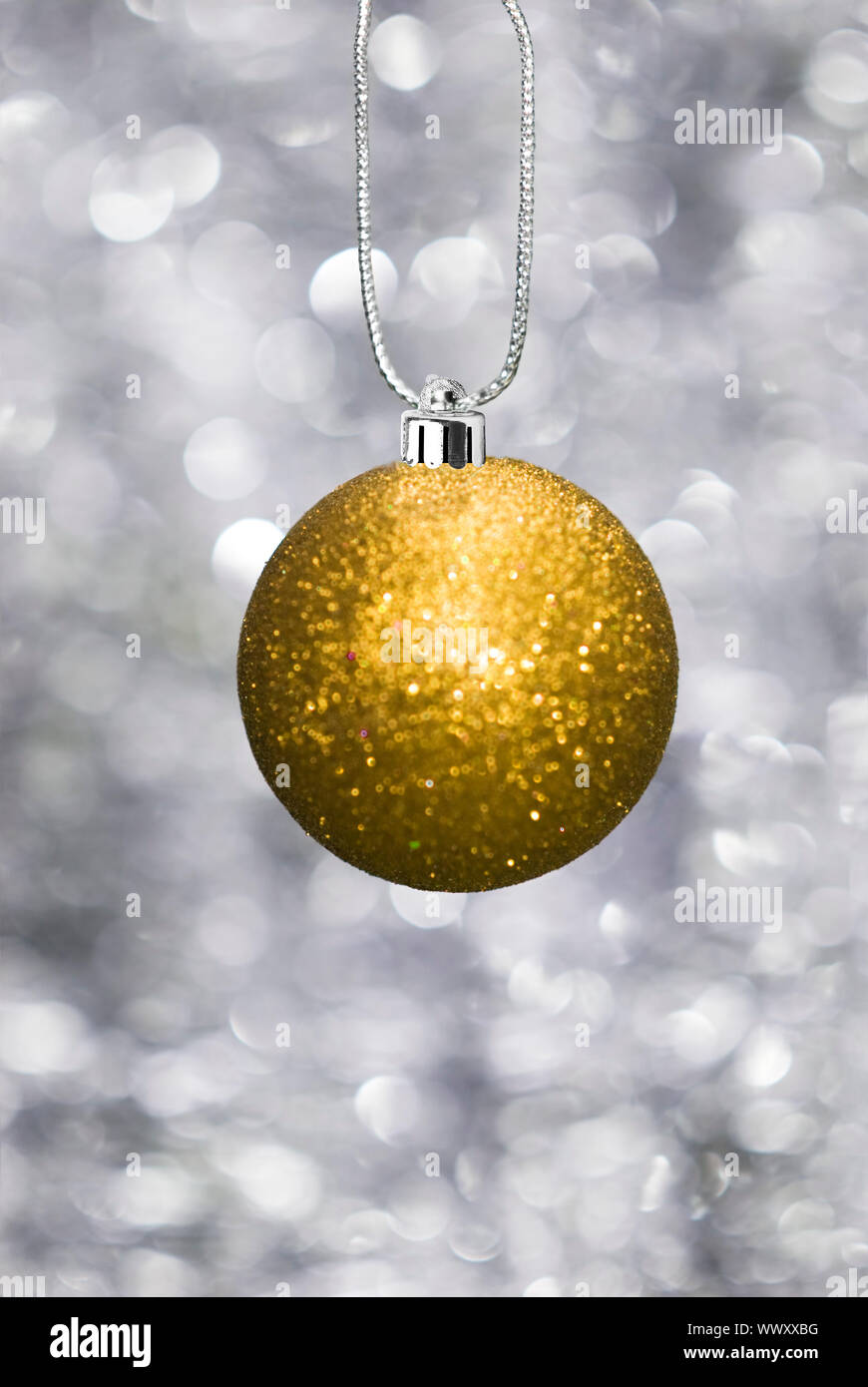 Christmas ball with sparkling background Stock Photo - Alamy