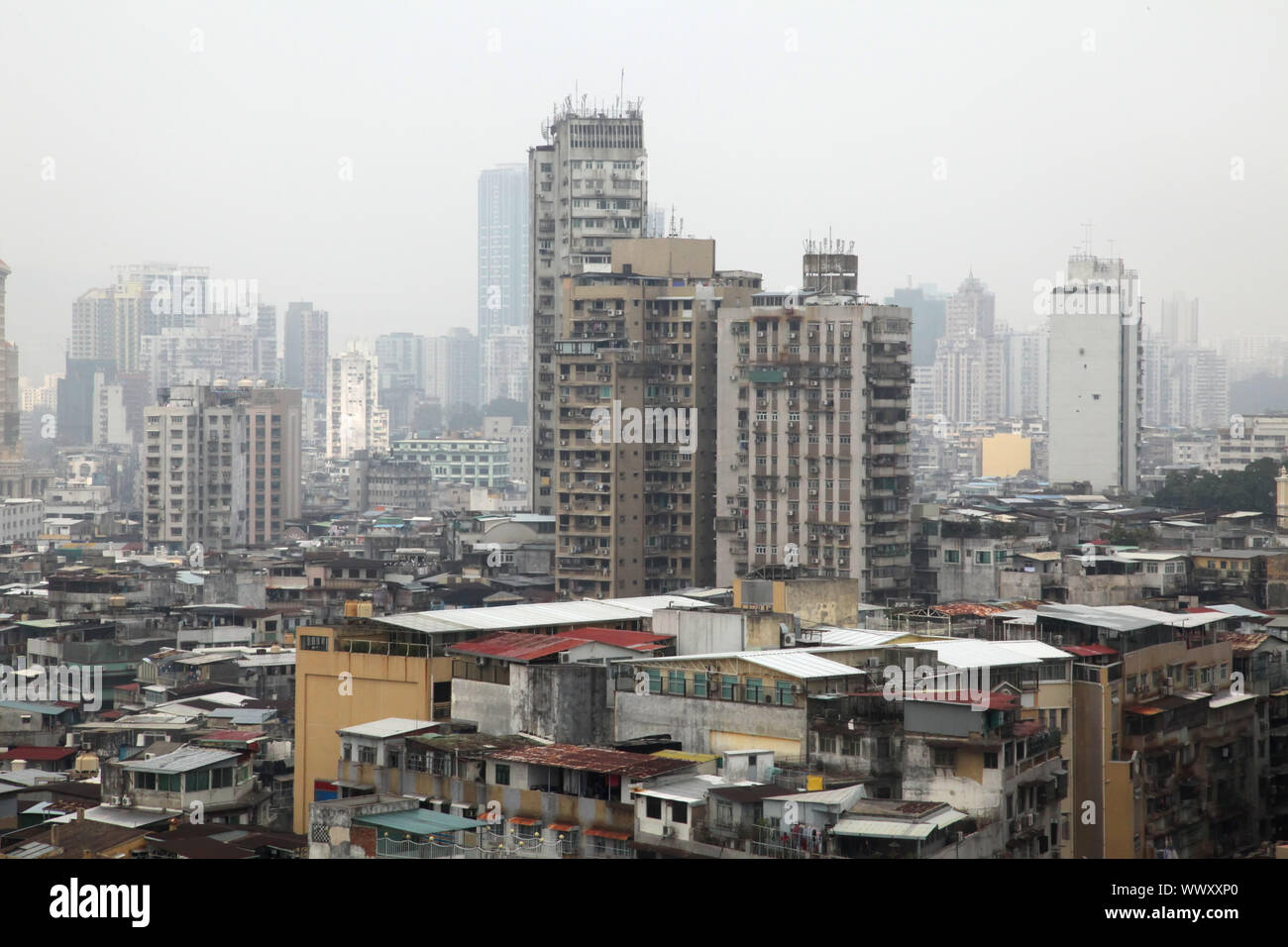 Pollution Problem in China with Chinese City View Stock Photo - Alamy