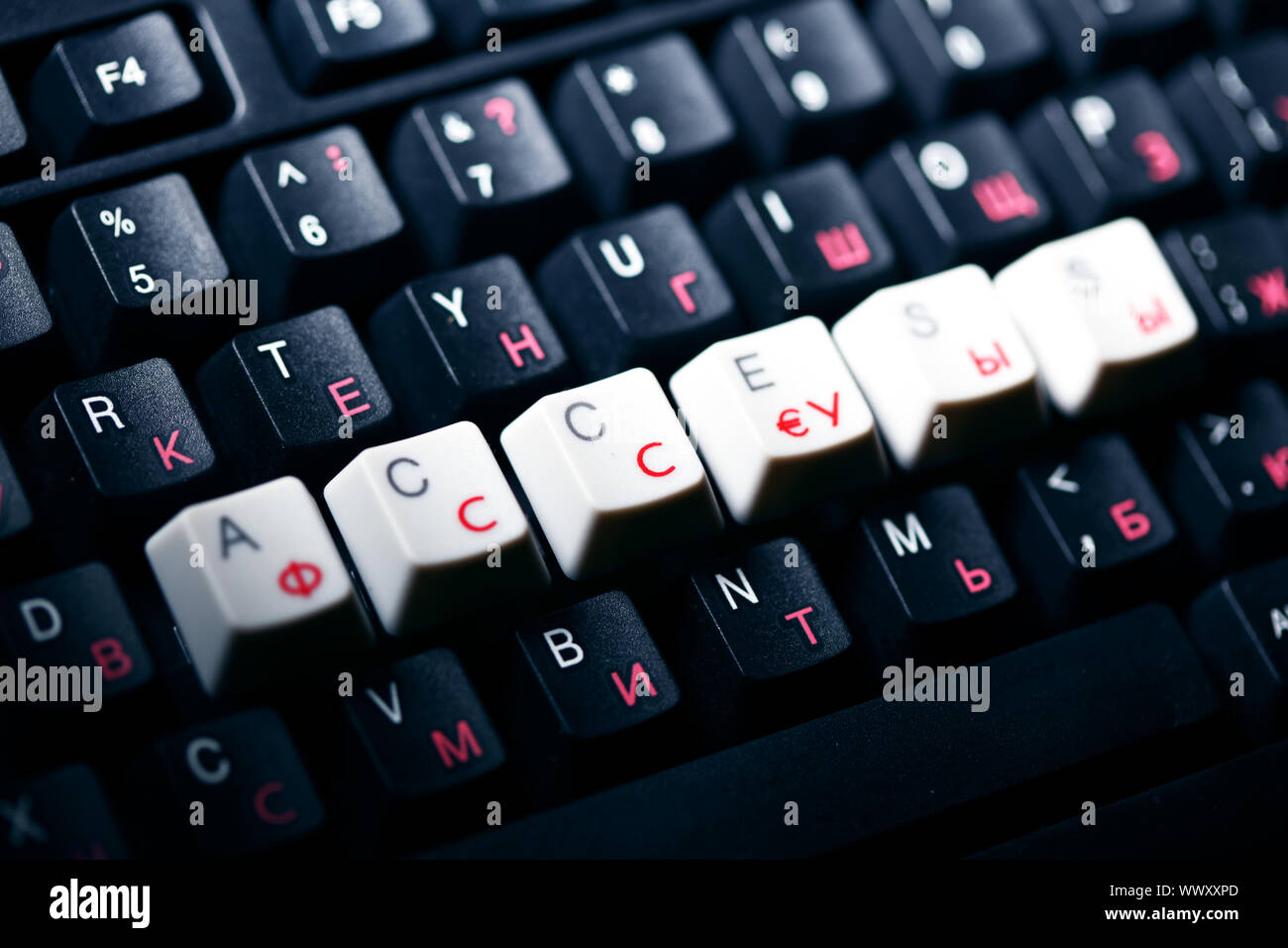 keyboard access key macro close up Stock Photo - Alamy