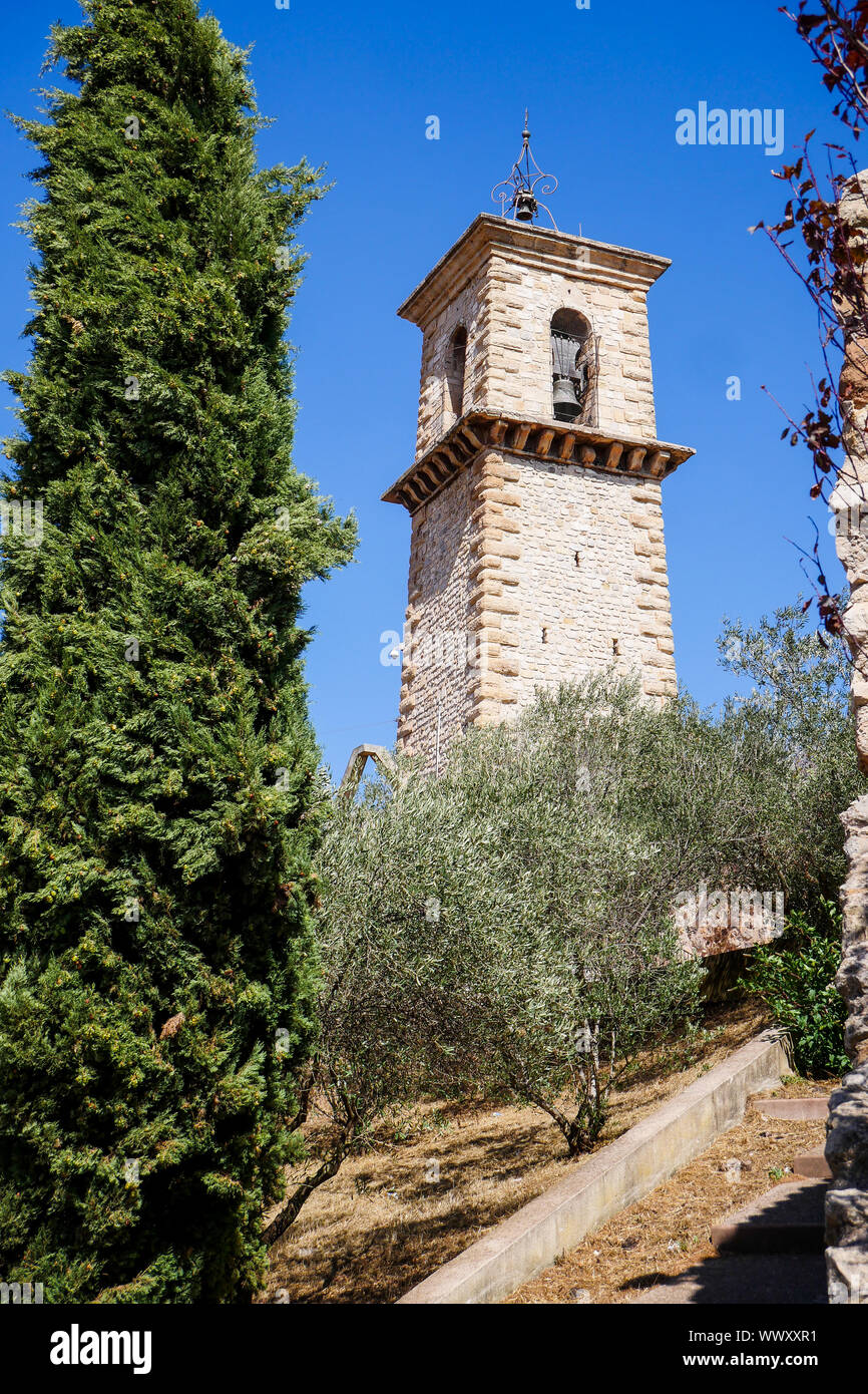 Old Bell tower, Paul Cézanne square, Gardanne, Bouches-du-Rhone, PACA ...