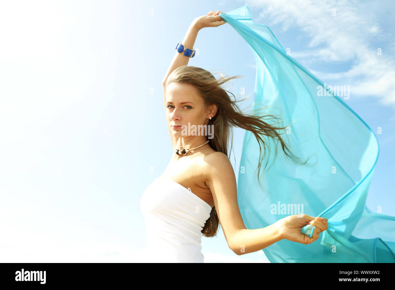 fly girl in the sky freedom concept Stock Photo - Alamy