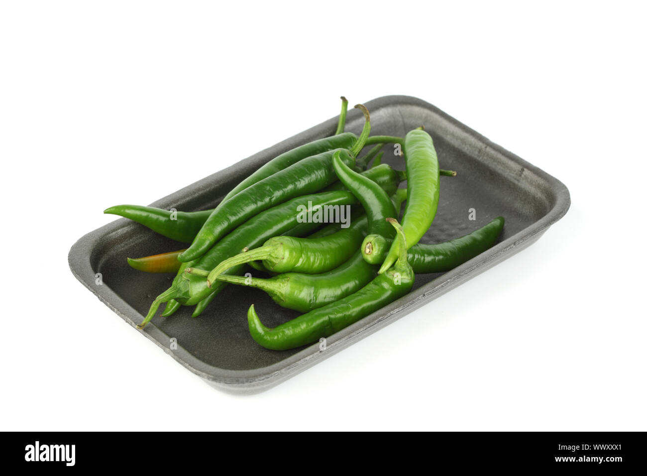 chilli pepper pack isolated on white background Stock Photo - Alamy