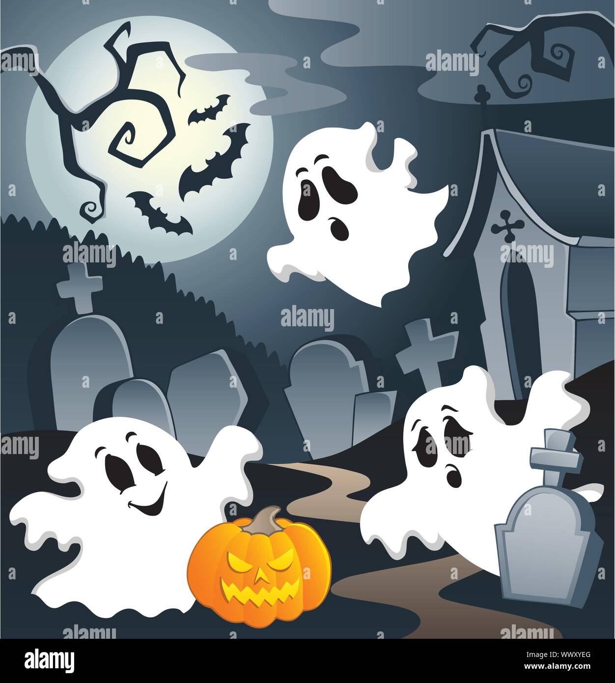 Ghost theme image 3 Stock Vector Image & Art - Alamy