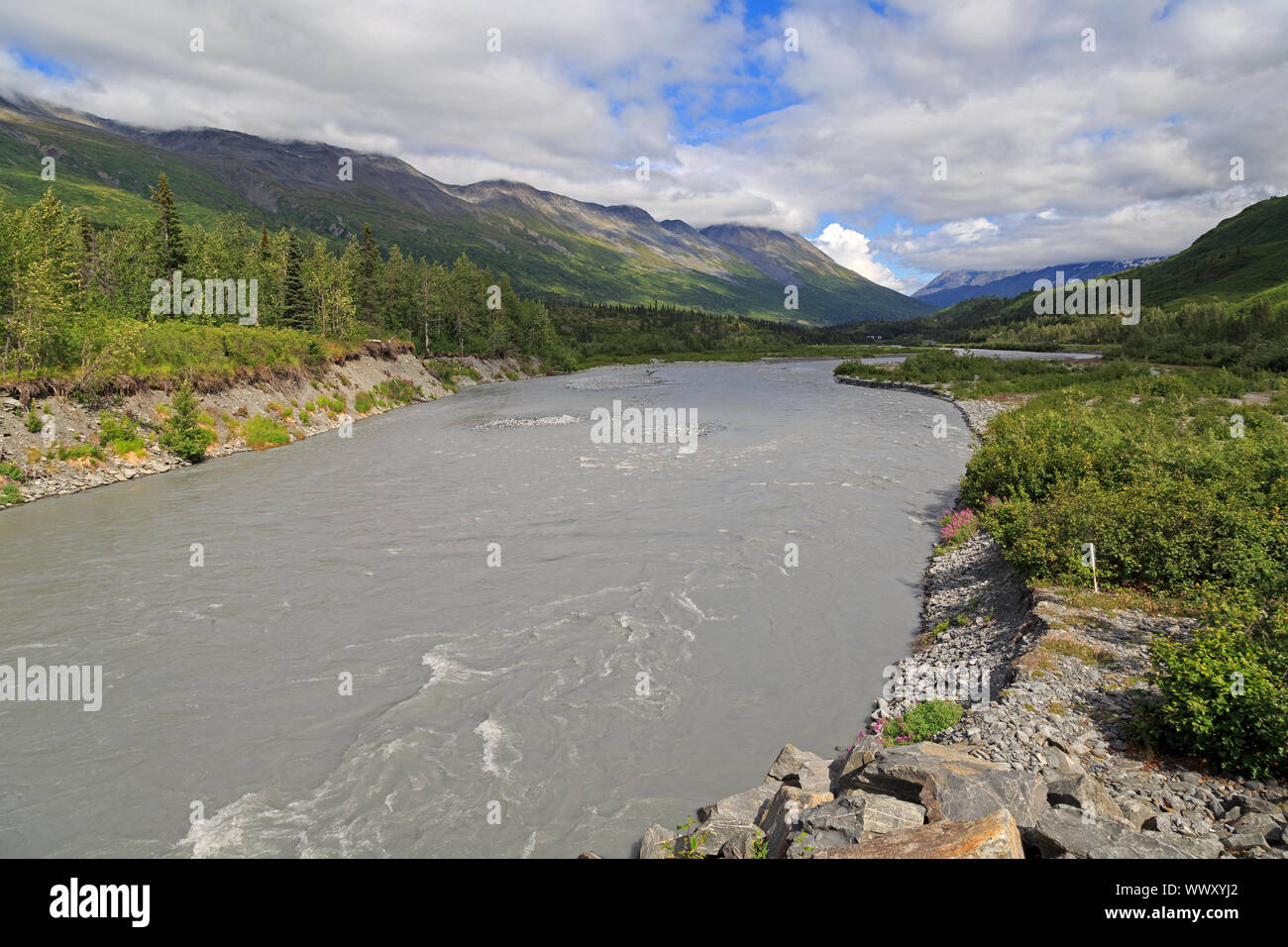 River landscape in Alaska Stock Photo - Alamy