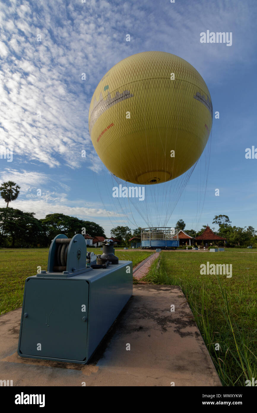 Tethered balloon flight in Angkor Wat Cambodia Stock Photo - Alamy