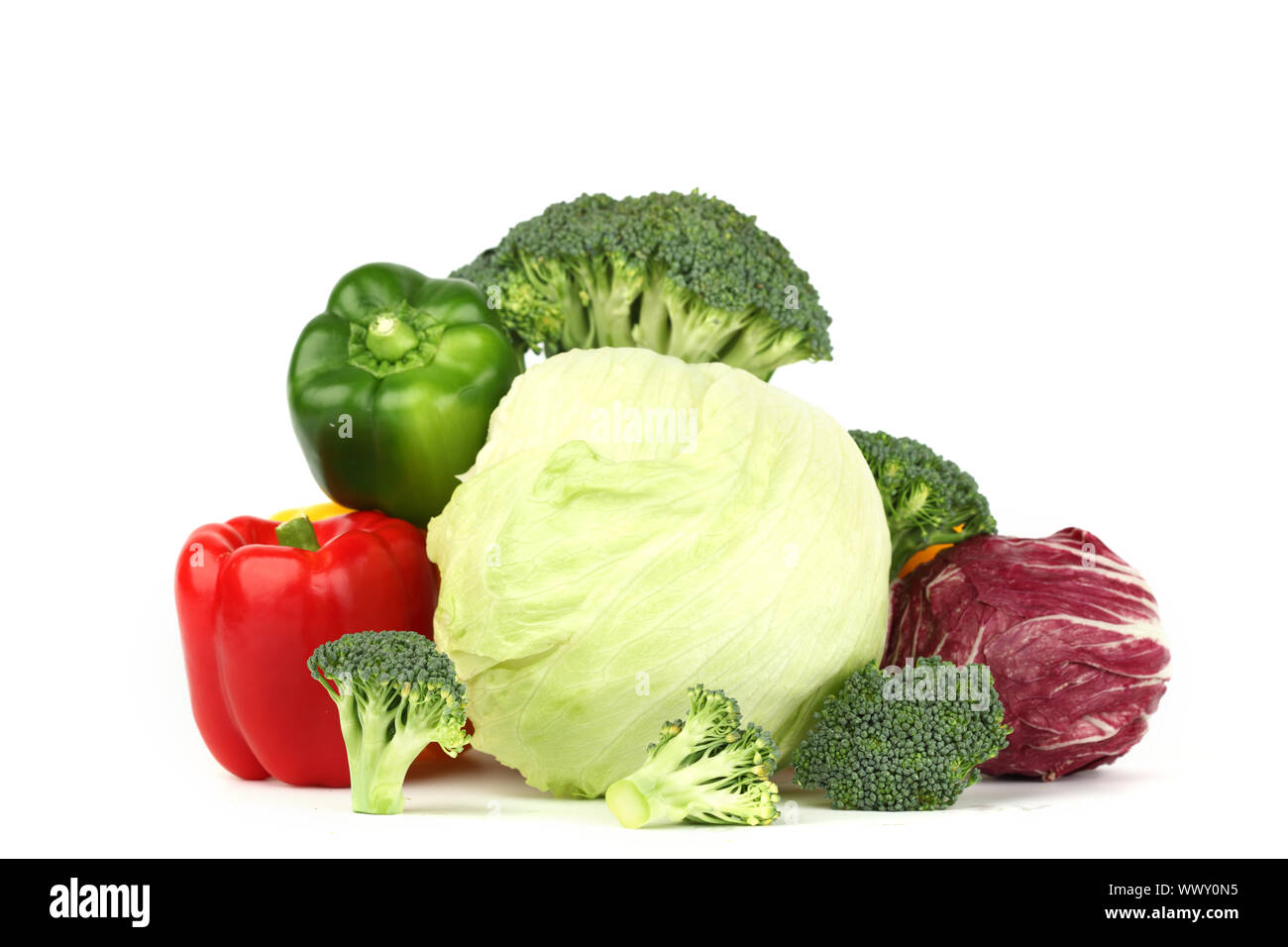 vegetable pile isolated on white Stock Photo - Alamy