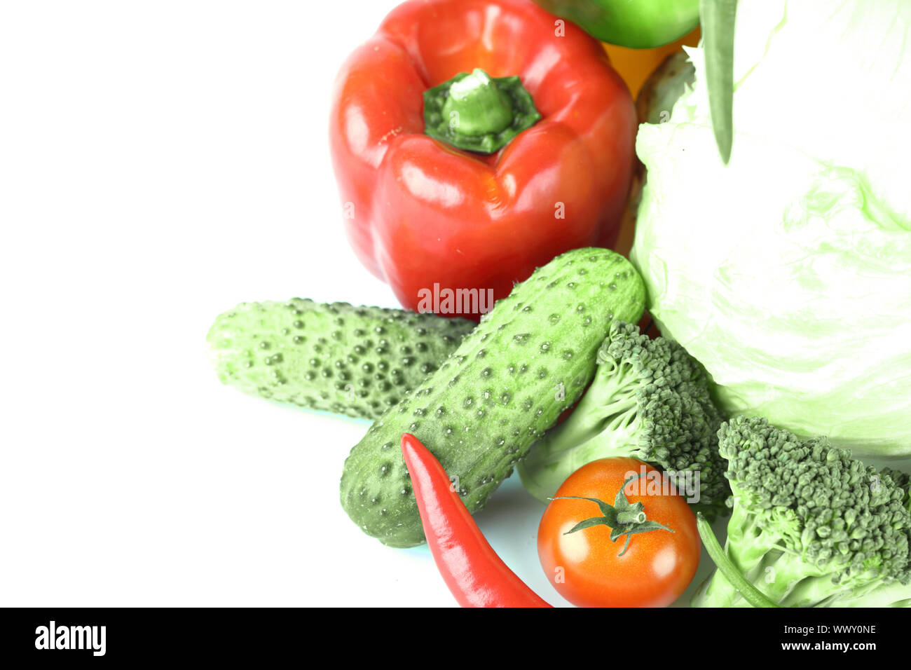 vegetable pile isolated on white Stock Photo - Alamy