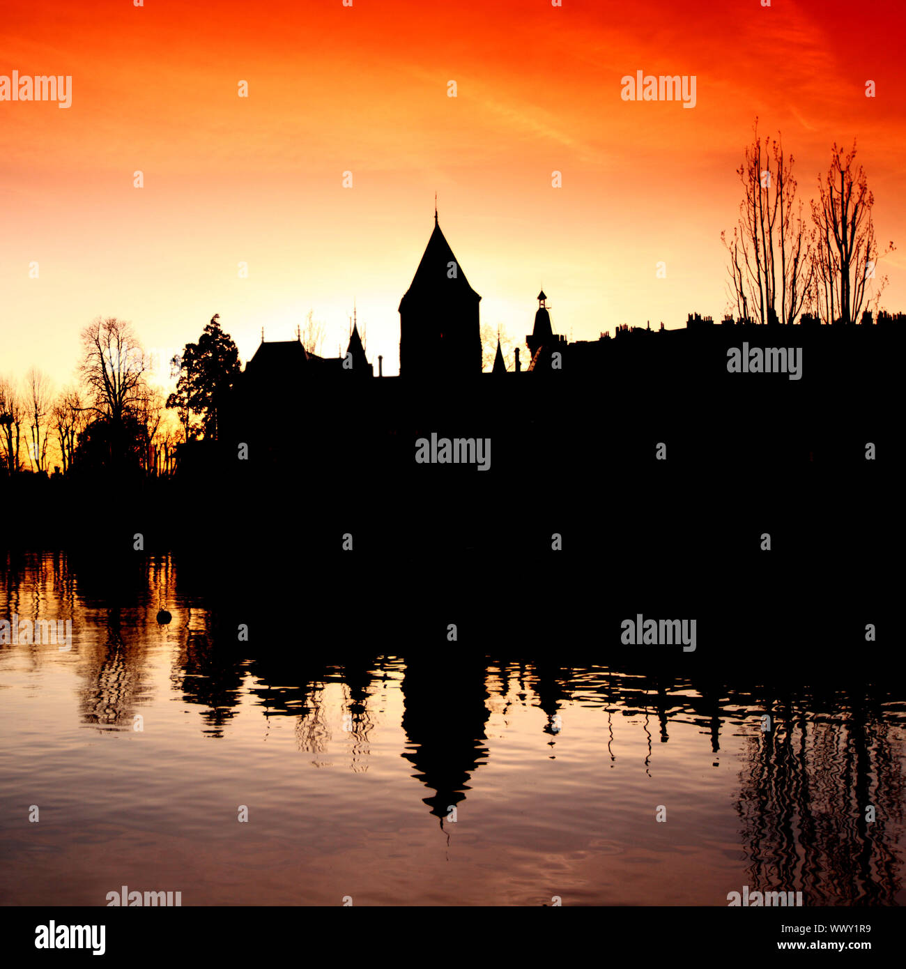 lake of geneva landscape on sunrise Stock Photo - Alamy