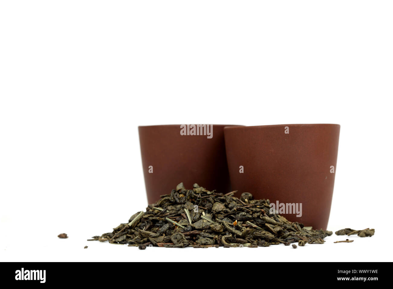 green tea isolated on white background Stock Photo - Alamy