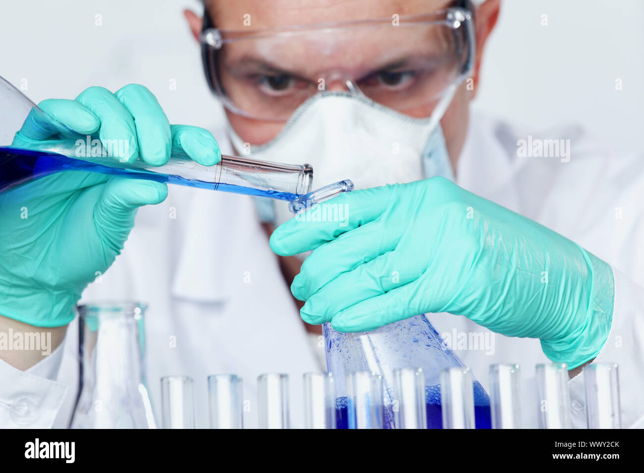 Chemistry Scientist conducting experiments in laboratory Stock Photo ...