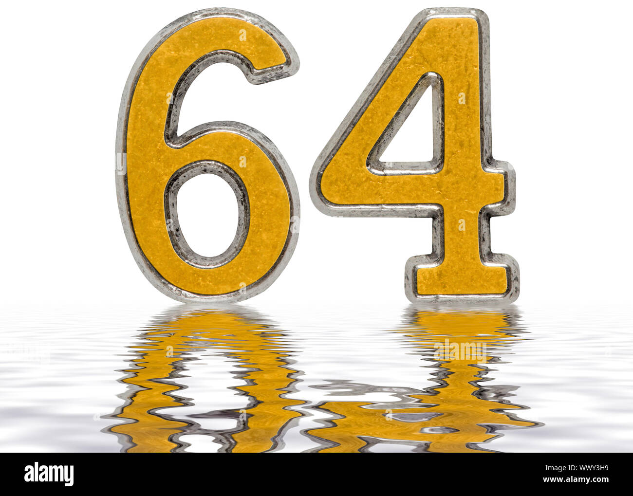 3d number 64 hi-res stock photography and images - Alamy