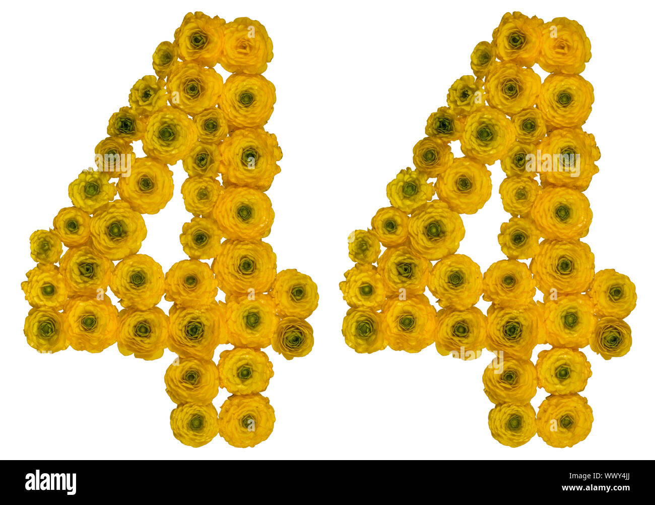 Number 44 forty four Cut Out Stock Images & Pictures - Alamy