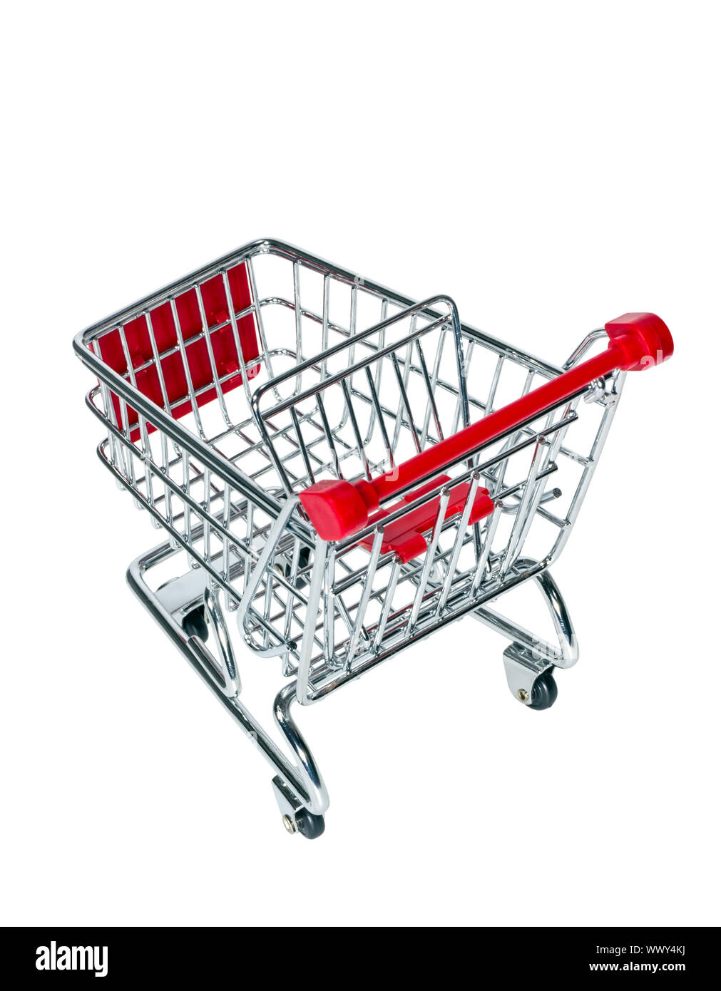 Empty shopping cart isolated on white background Stock Photo - Alamy