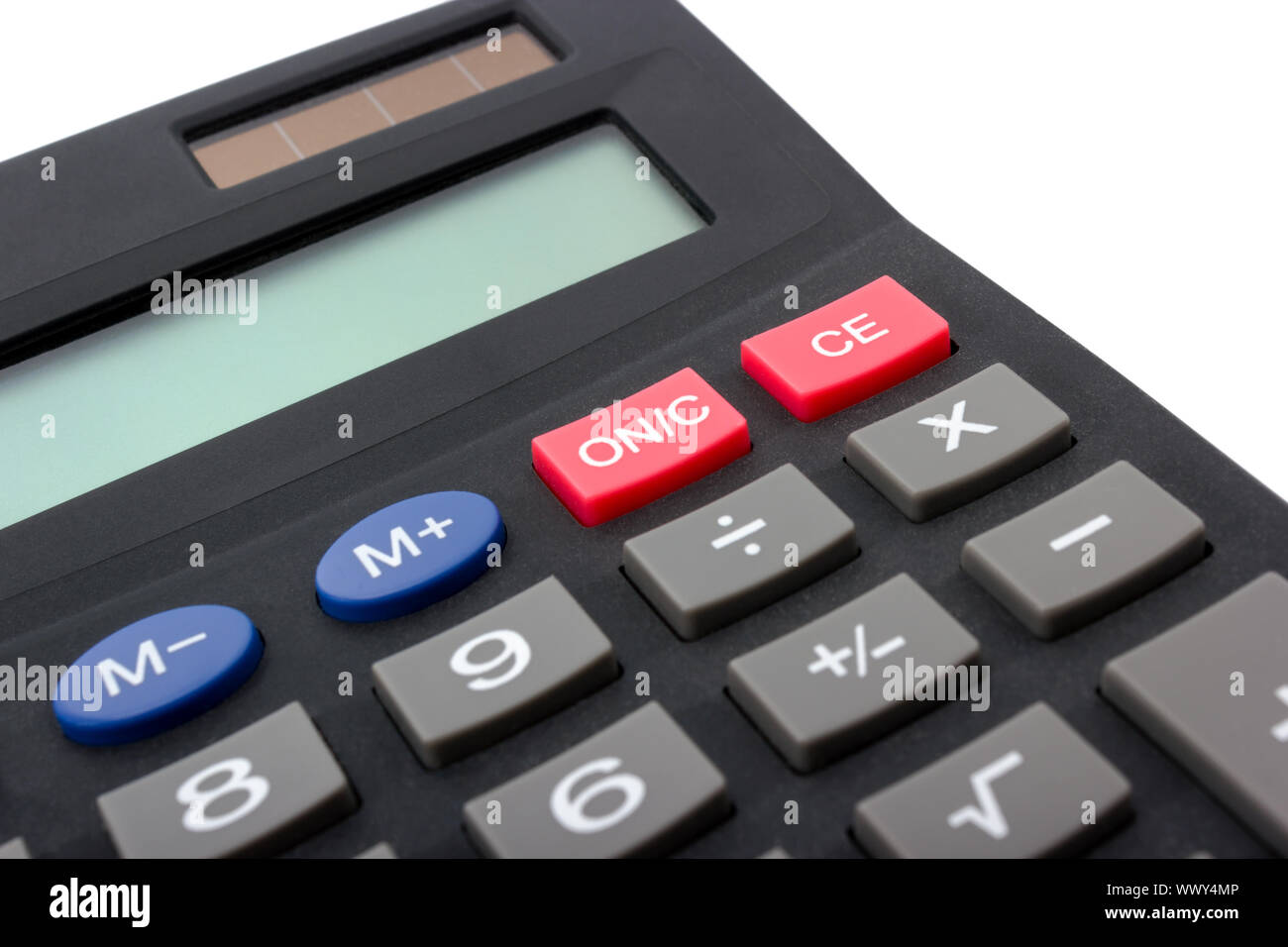 Digital electronic calculator isolated on white background Stock Photo ...