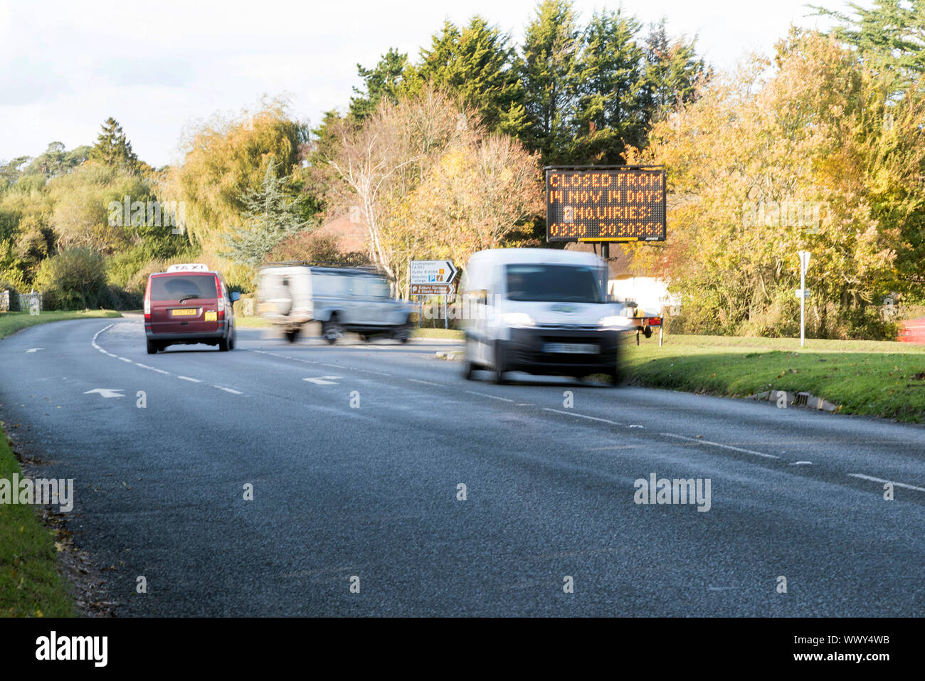 Solar Variable Message Temporary Road Sign 2016 Stock Photo - Alamy