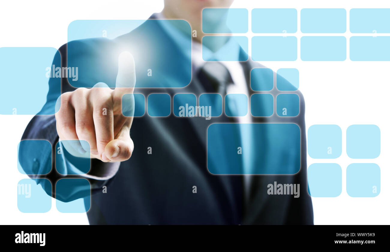 futuristic display: touchscreen interface Stock Photo - Alamy