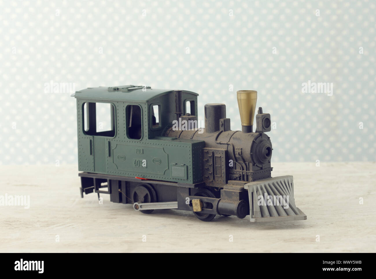 Scale Model of an Old Fashioned Locomotive Steam Train Stock Photo - Alamy