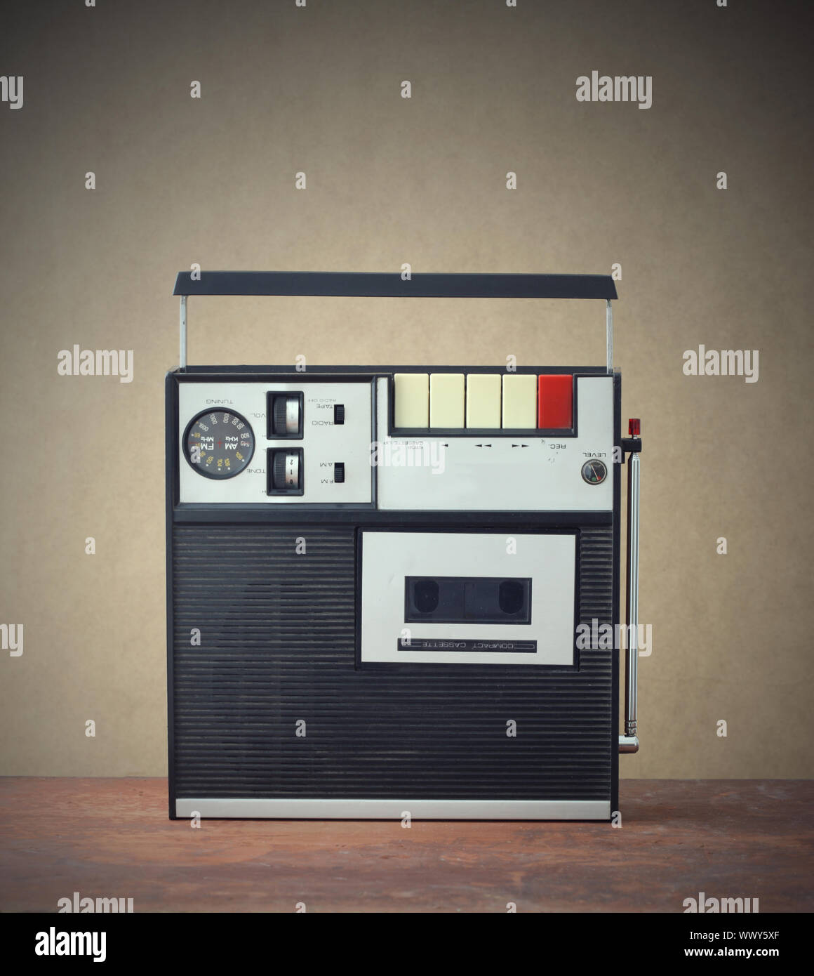 old monophonic cassette recorder from the early 1970s Stock Photo - Alamy