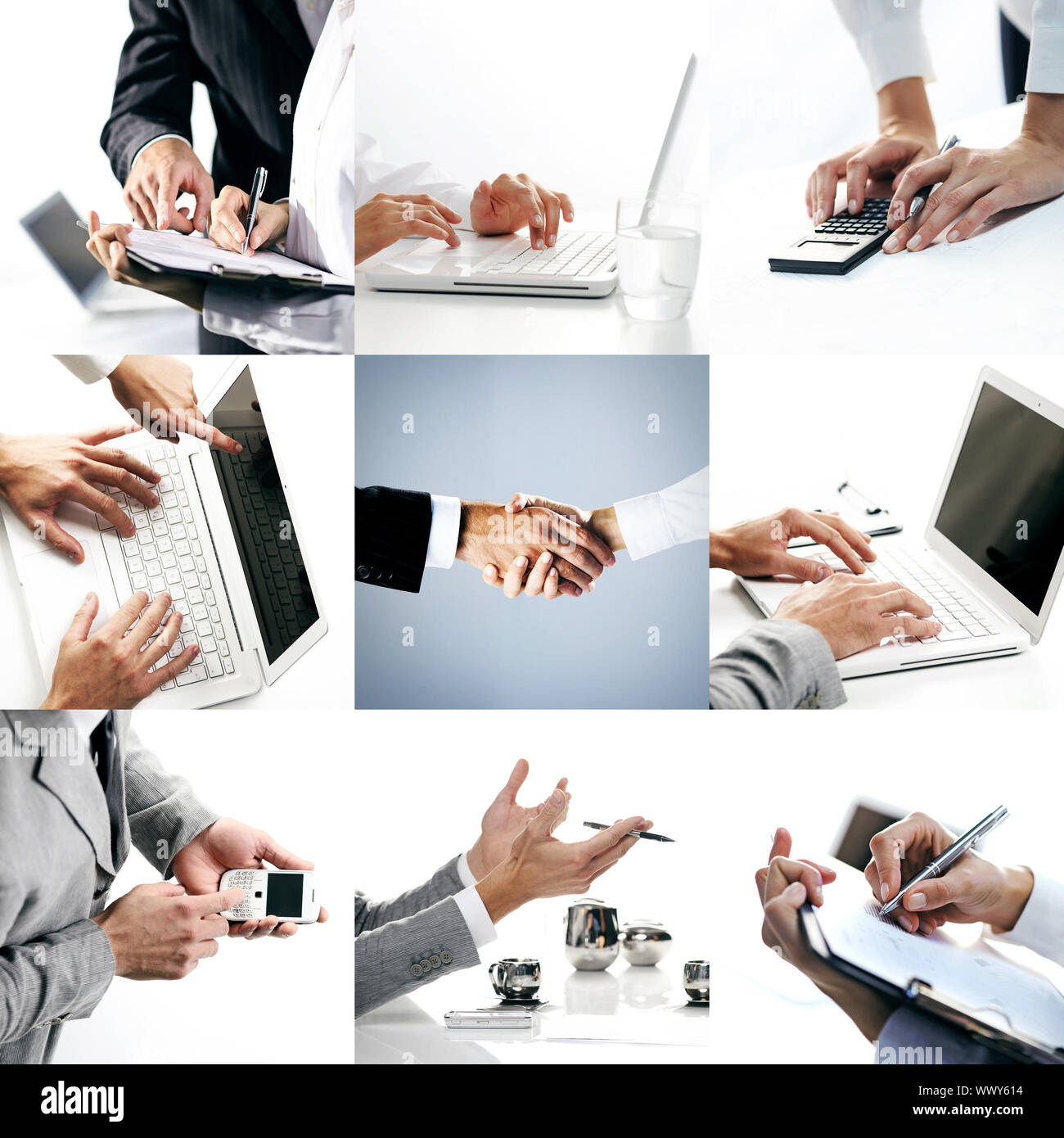 Collage of different business images Stock Photo - Alamy