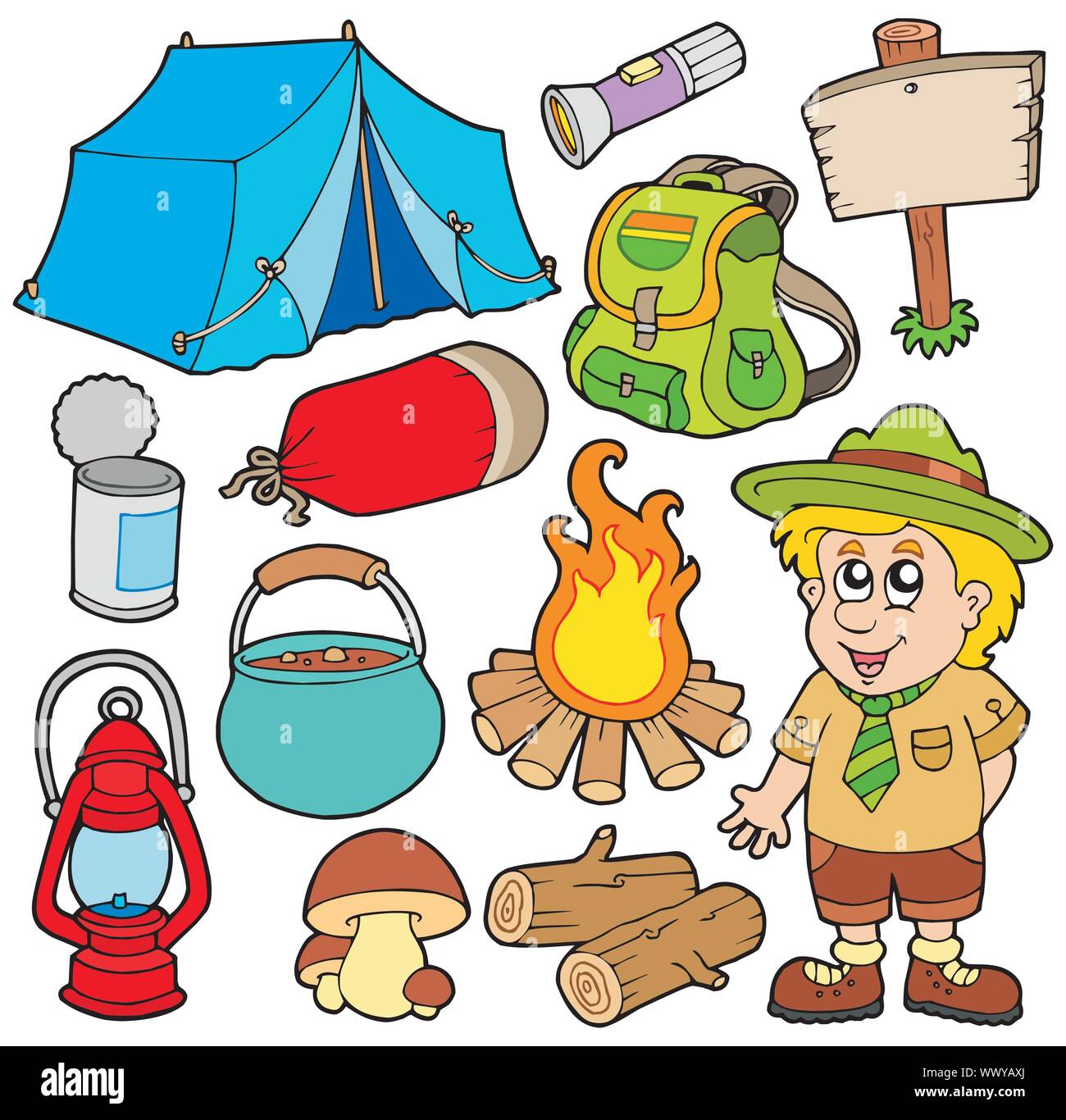 Backpack collection Stock Vector Images - Alamy