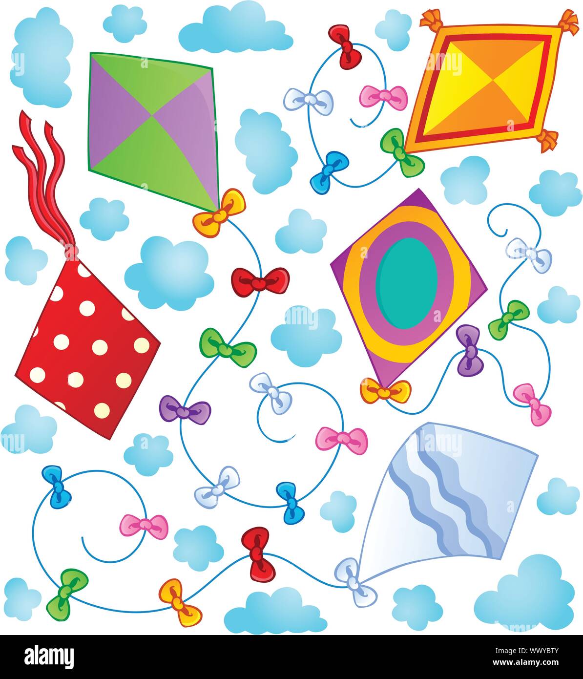 Kites theme image 1 Stock Vector Image & Art - Alamy
