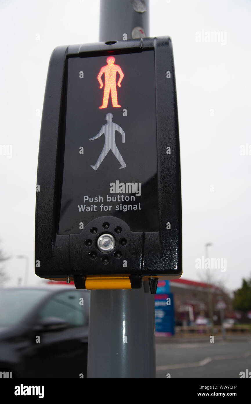 Pedestrian crossing with Radix rotating cone tactile equipment Stock ...