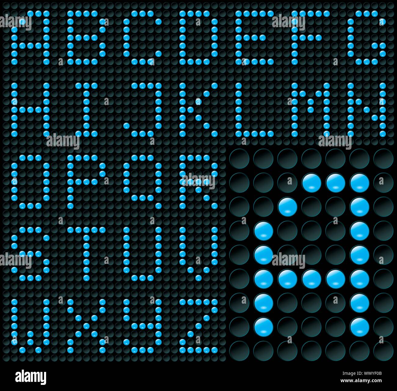 Digital alphabet Stock Vector Images - Alamy