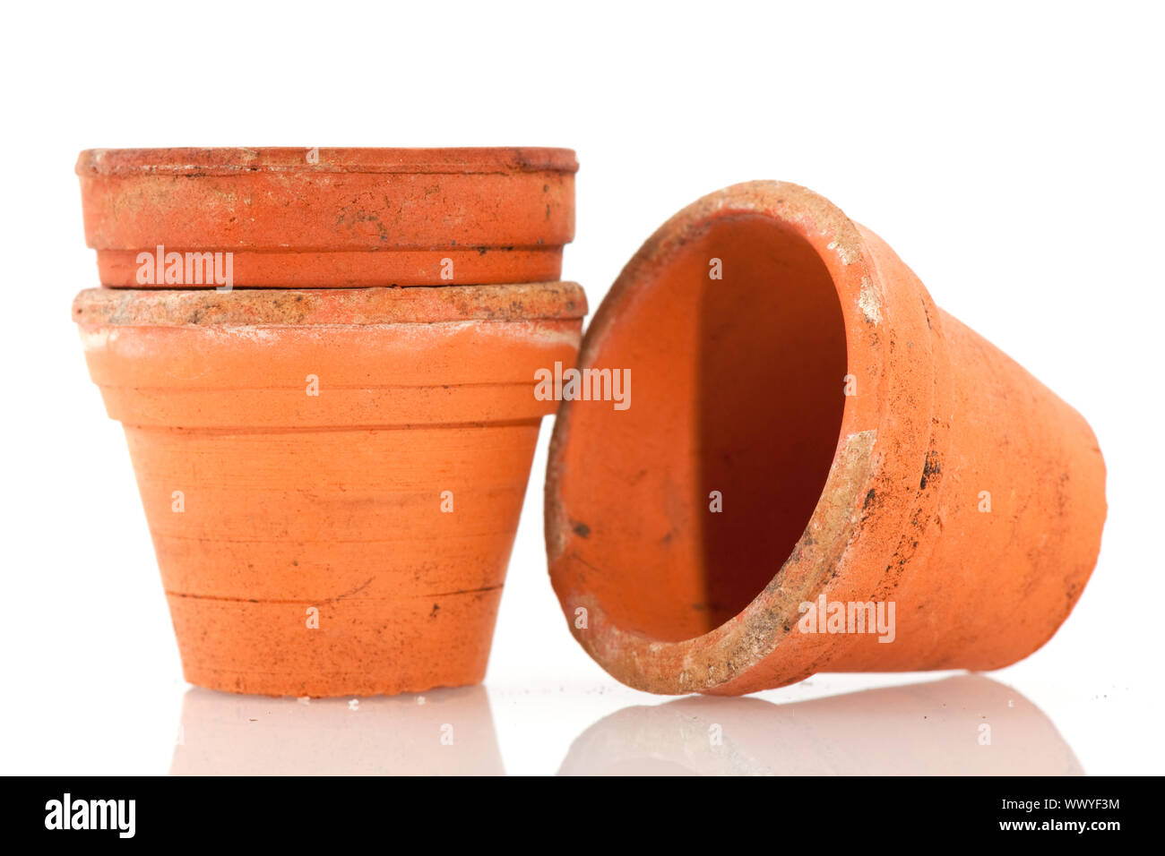 Old used garden pots hi-res stock photography and images - Alamy