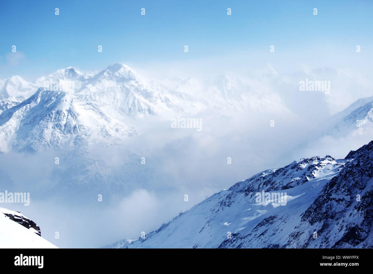 top of alps in sky Stock Photo - Alamy