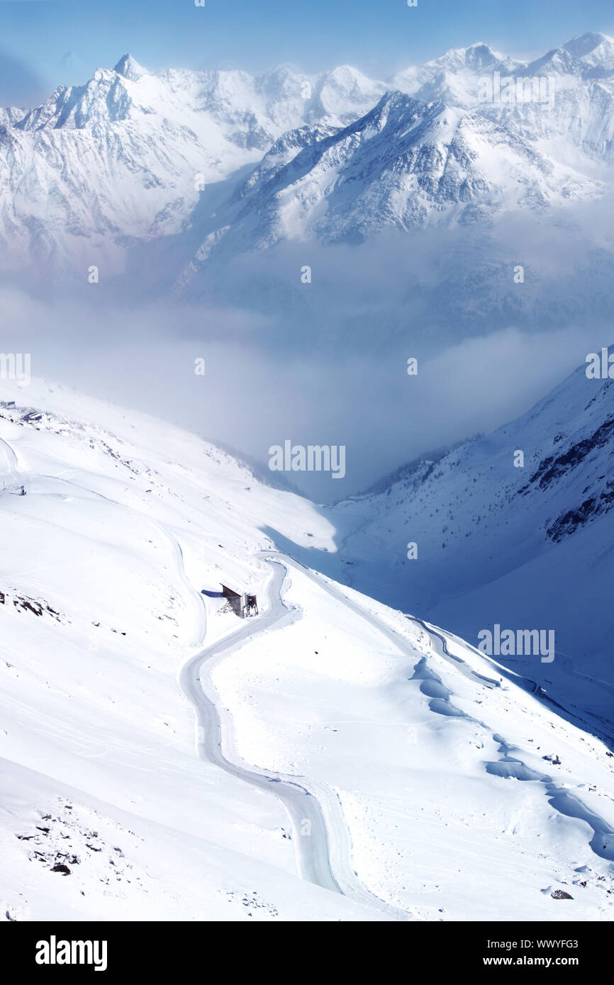 top of alps in sky Stock Photo - Alamy