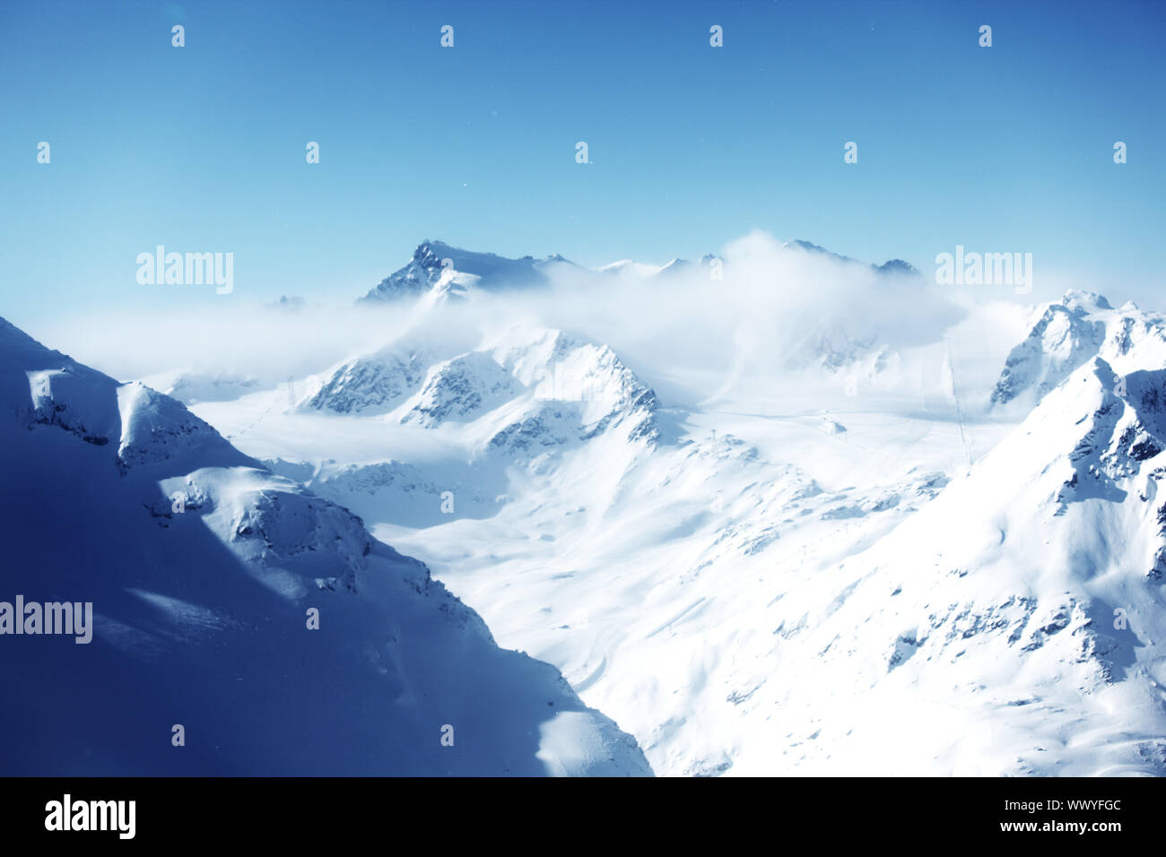 top of alps in sky Stock Photo - Alamy