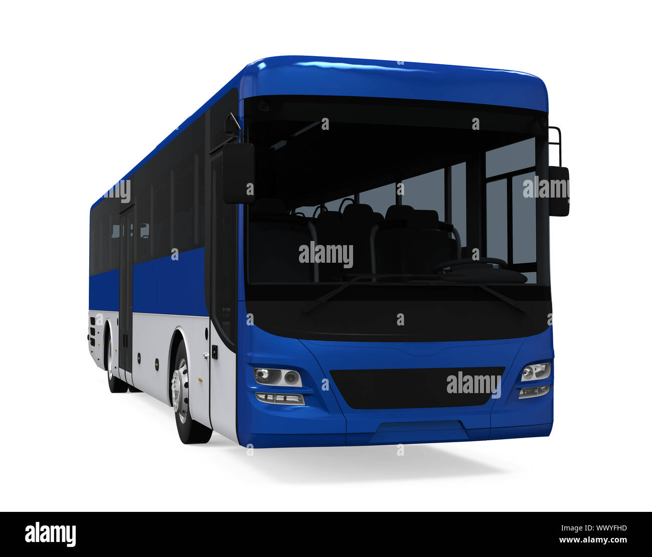 Blue city bus isolated hi-res stock photography and images - Alamy