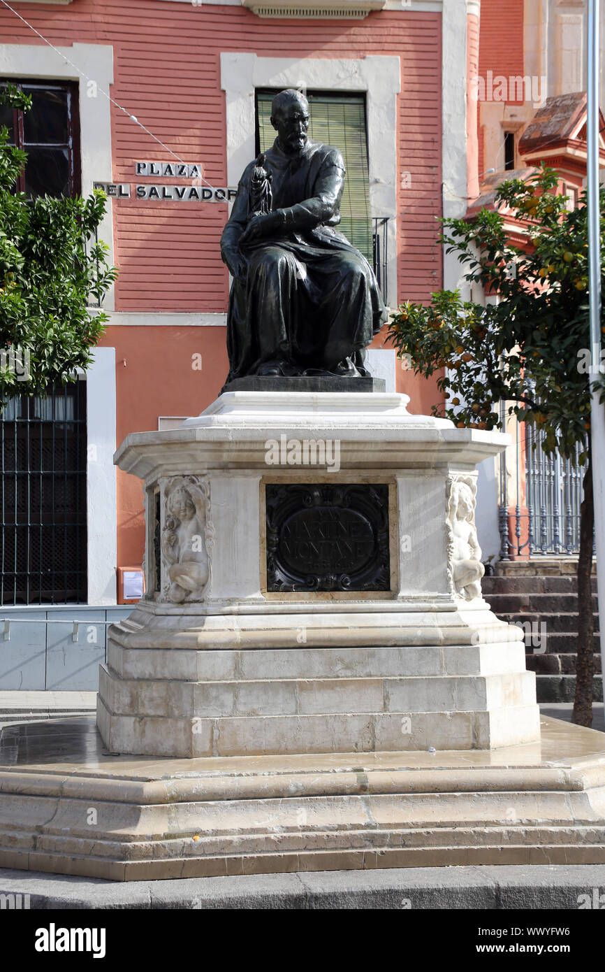 Monument to the sculptor Martinez Montanes on the Plaza del Salvador ...