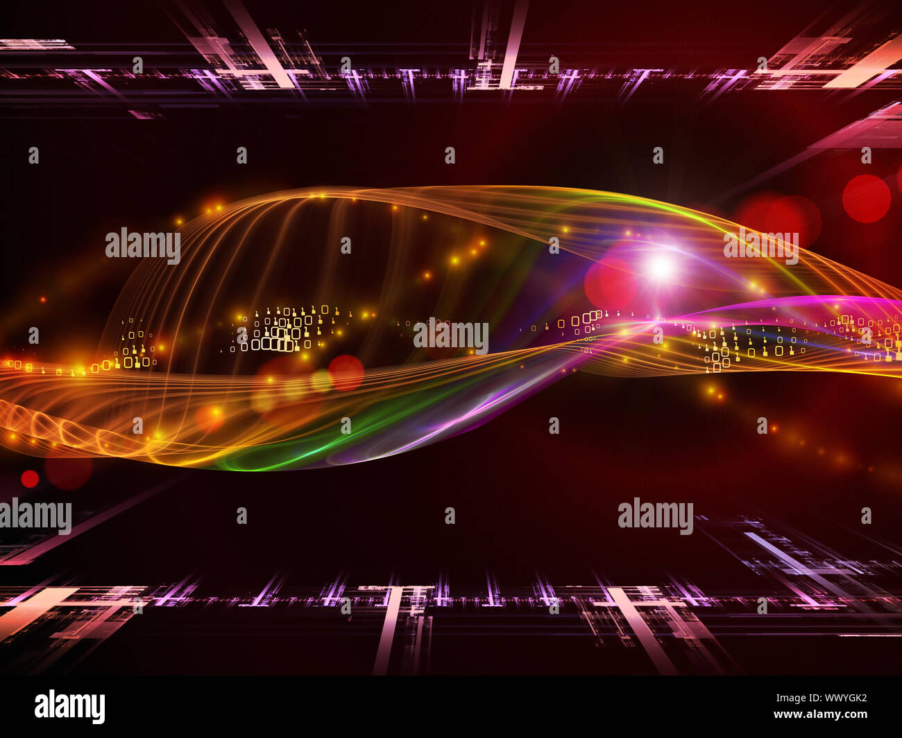Visually pleasing composition of abstract sine waves and design ...
