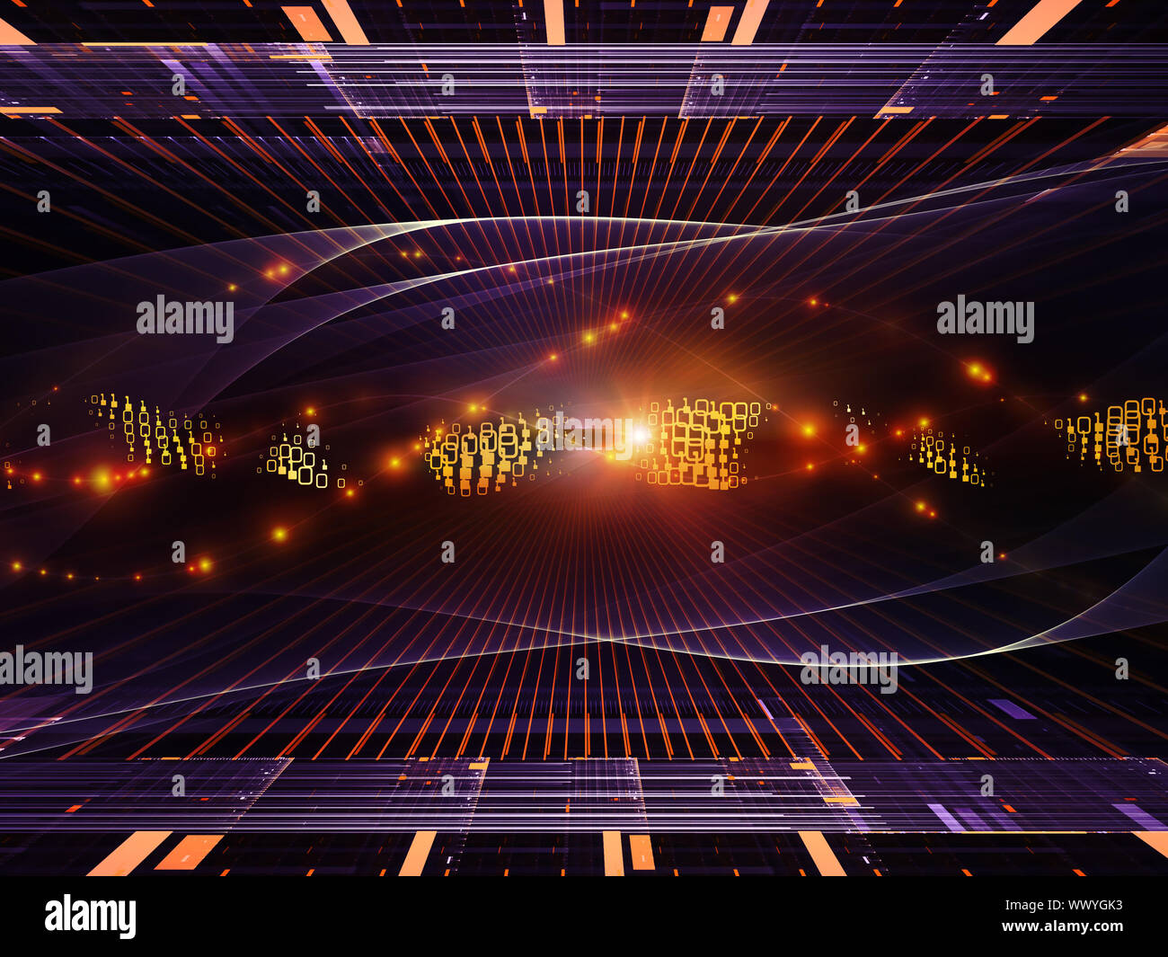 Background composition of abstract sine waves and design elements to ...