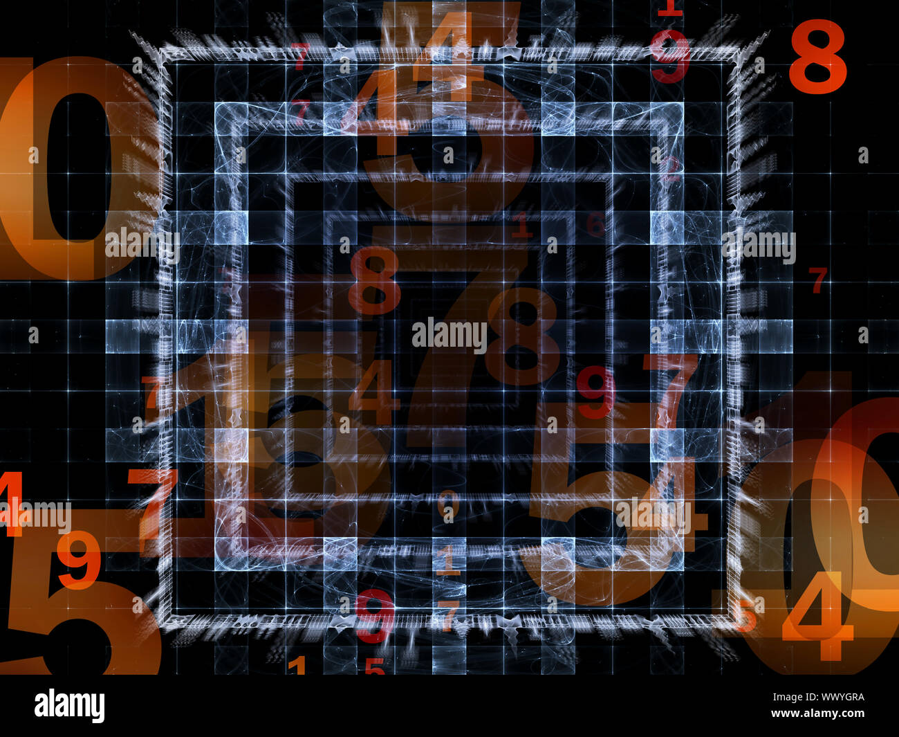 Composition of numbers and abstract design elements on the subject of ...