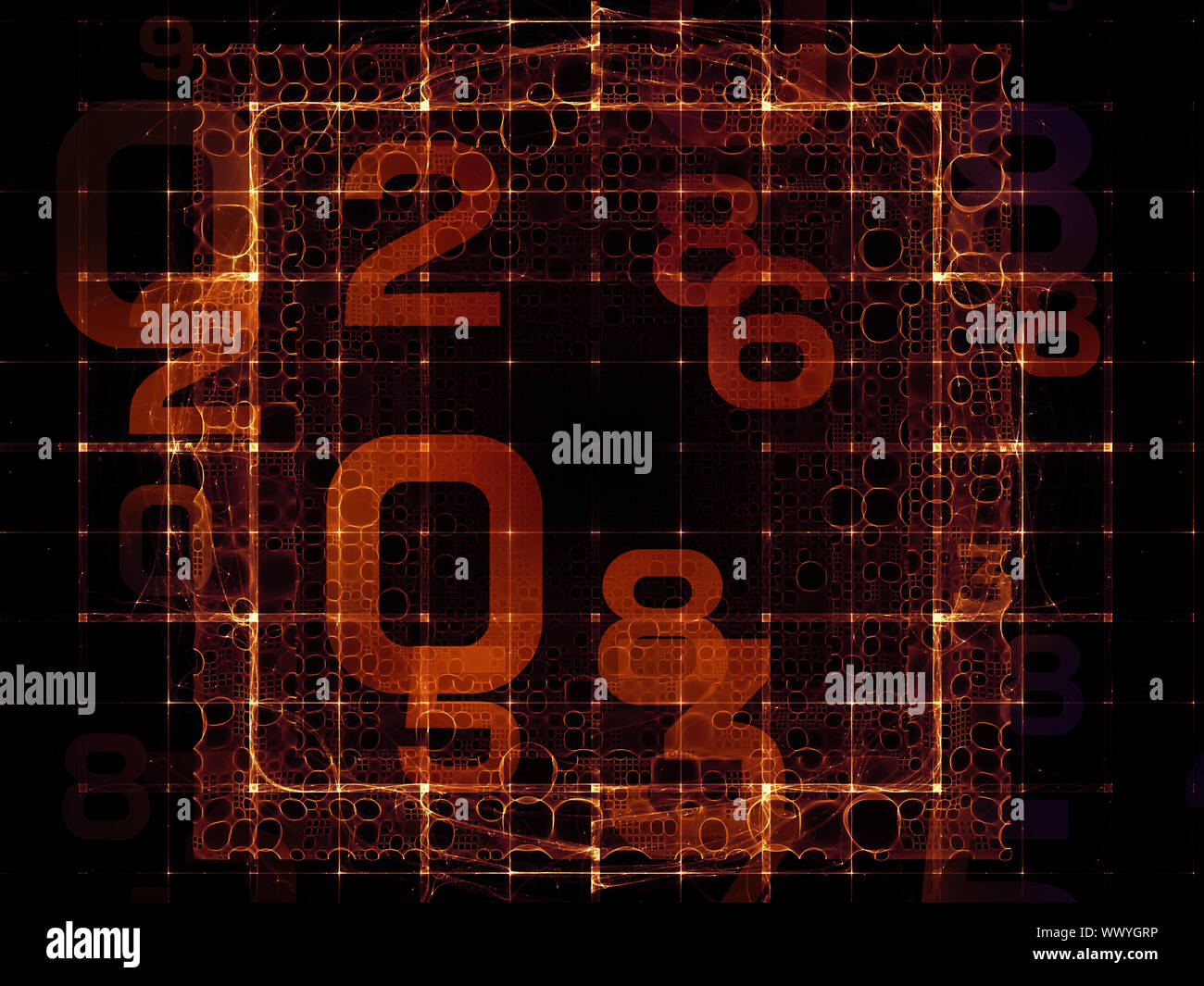 Background design of numbers and abstract design elements on the ...