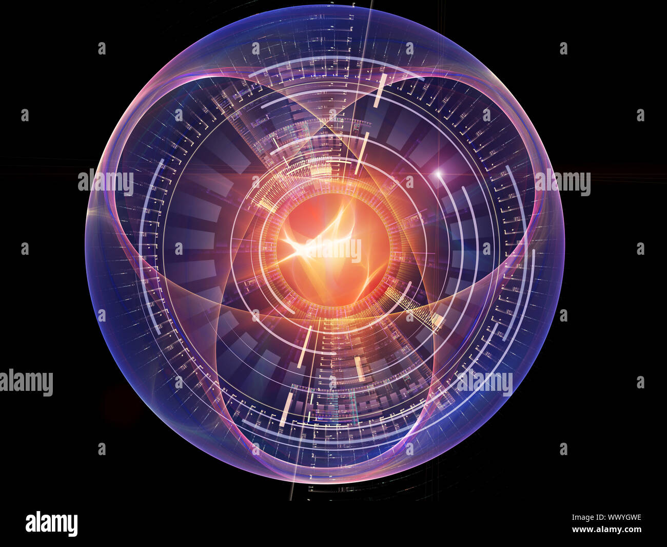 Backdrop composed of circular geometric shapes and abstract design ...